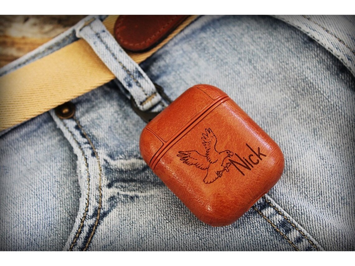 Airpod Case Keychain Leather Airpod Case Personalized Airpod | Etsy