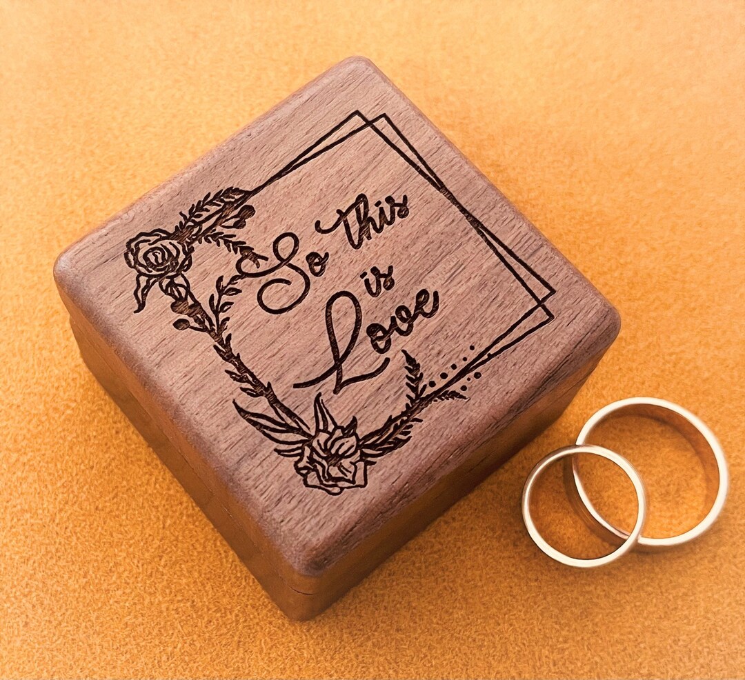 5th Anniversary Gift- 5 Years- Wood Anniversary Gift- Custom Wood Ring ...