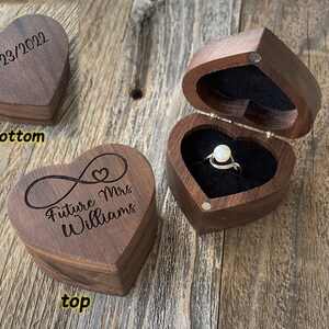 Engraved Ring Box Proposal Ring Box Engagement Ring Box Wood Ring Box ...