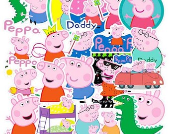 Peppa Pig Stickers | Etsy