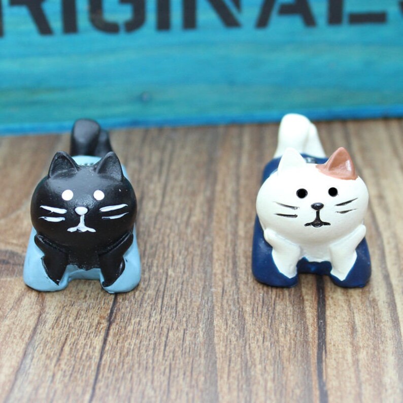 Zakka Decole Cat Set Figure Toy Home Decor Fairy Miniature | Etsy