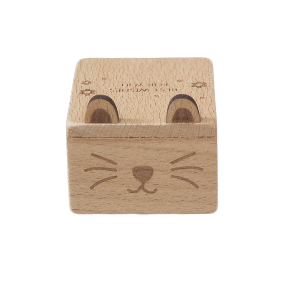 Cute Animal Face Wood Box Design Hand Crank Mechanic Music Box Playing ...