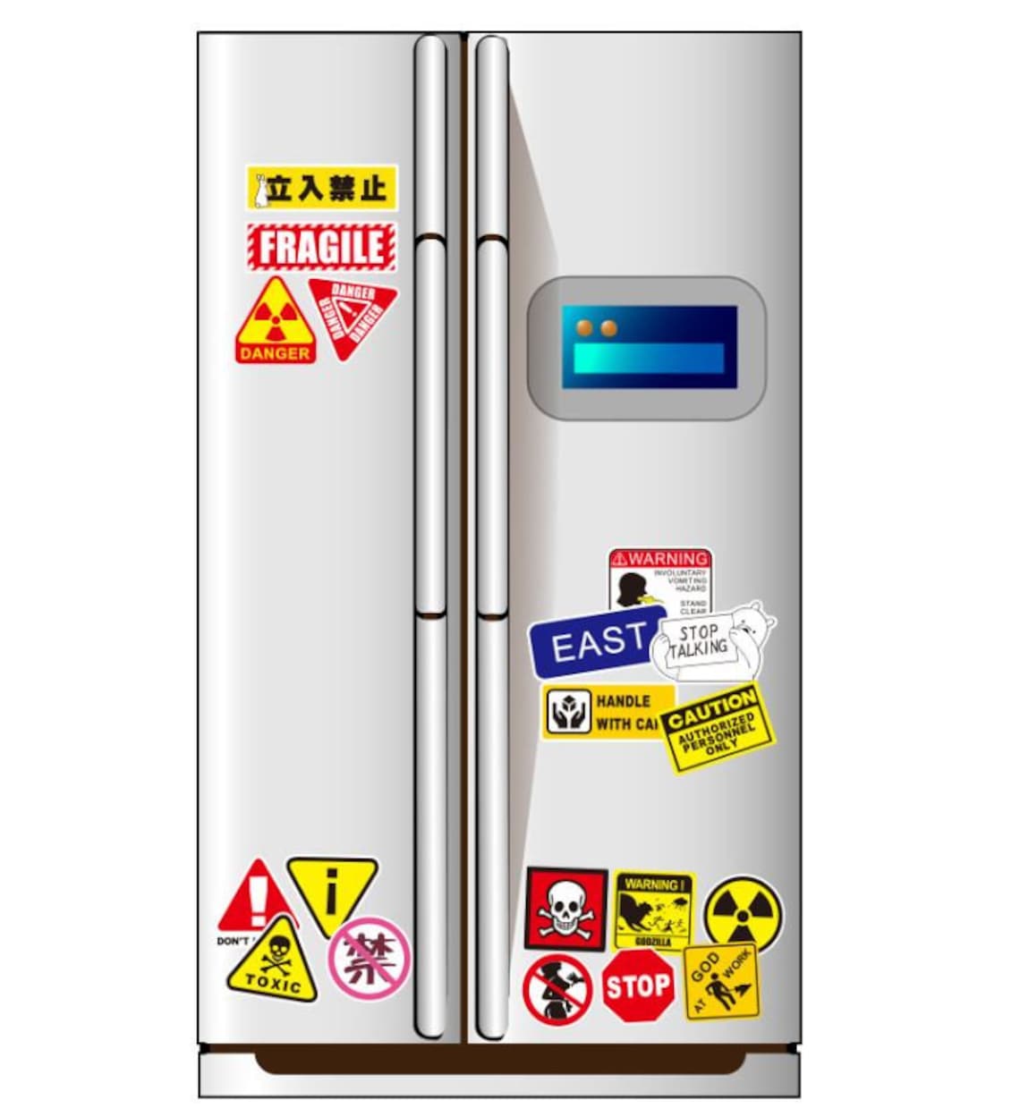 Cute Warning Sign 50-pack Vinyl Sticker Bomb Decal Graffiti Roll Mix ...