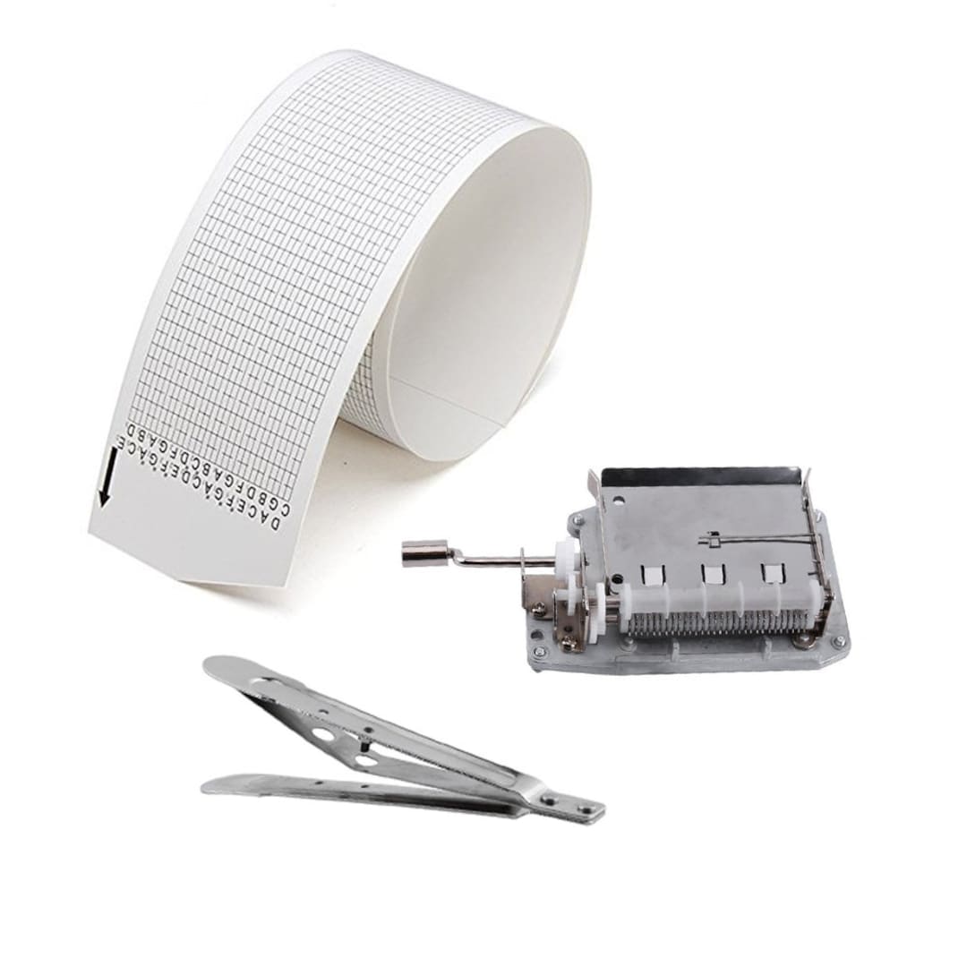 30 Note Blank Strips of Music Box Refill Blank Paper With Music ...