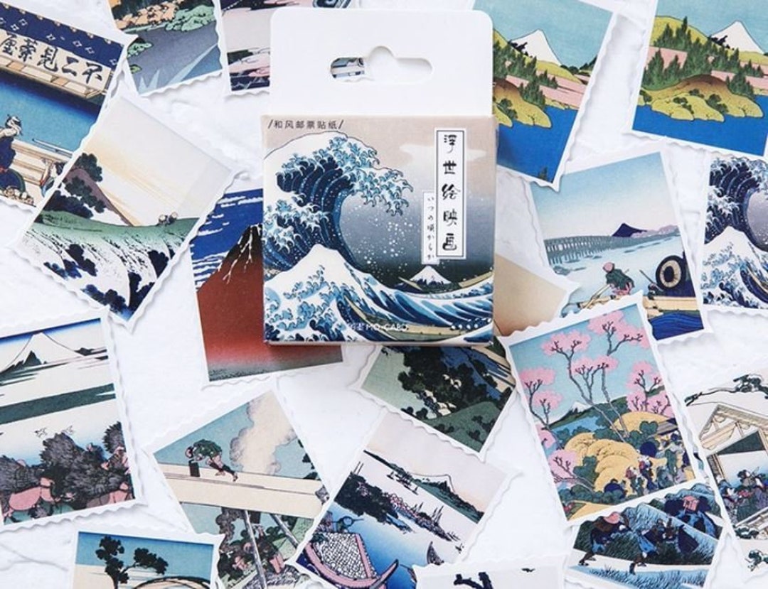 Japanese Ukiyoe Style Stamp Sticker Pack Journal Planner Calendar ...