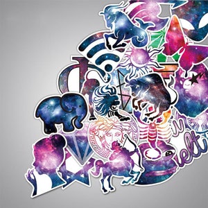 36 Pc Space Theme Sticker Bomb Decal Graffiti Car Skateboard Laptop ...