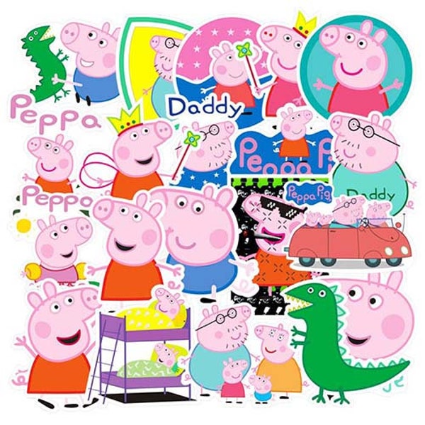 Peppa Pig Stickers - Etsy
