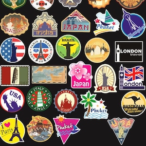 Famous Tourist Attractions 100 Pcs Sticker Bomb Cute Decals Vinyls for ...