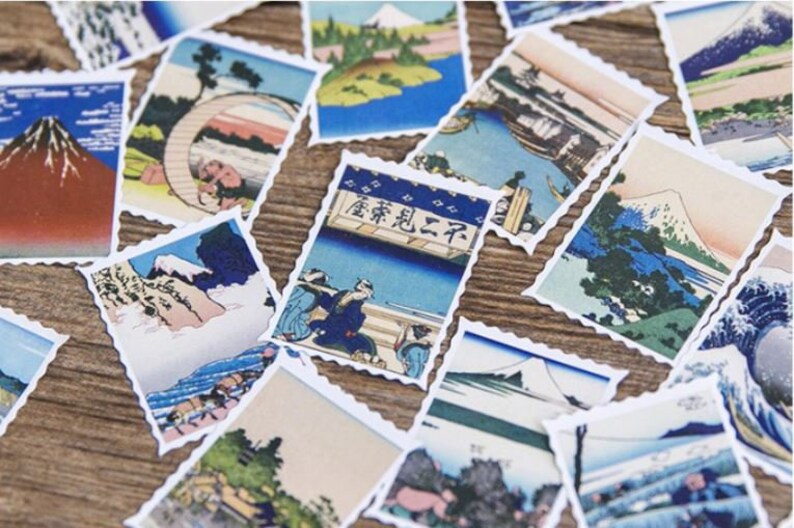 Japanese Ukiyoe Style Stamp Sticker Pack Journal Planner Calendar ...