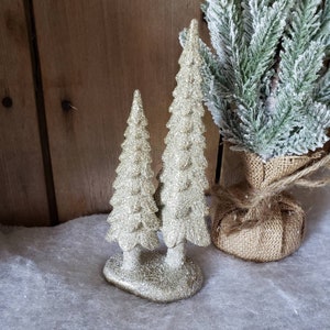 Glitter Trees, Pink Glitter, Christmas Decor, Winter Decor, White ...