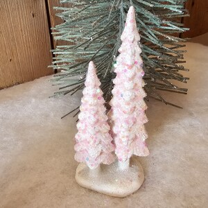 Glitter Trees, Pink Glitter, Christmas Decor, Winter Decor, White ...