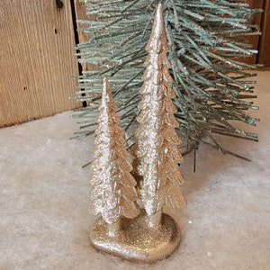 Glitter Trees, Pink Glitter, Christmas Decor, Winter Decor, White ...