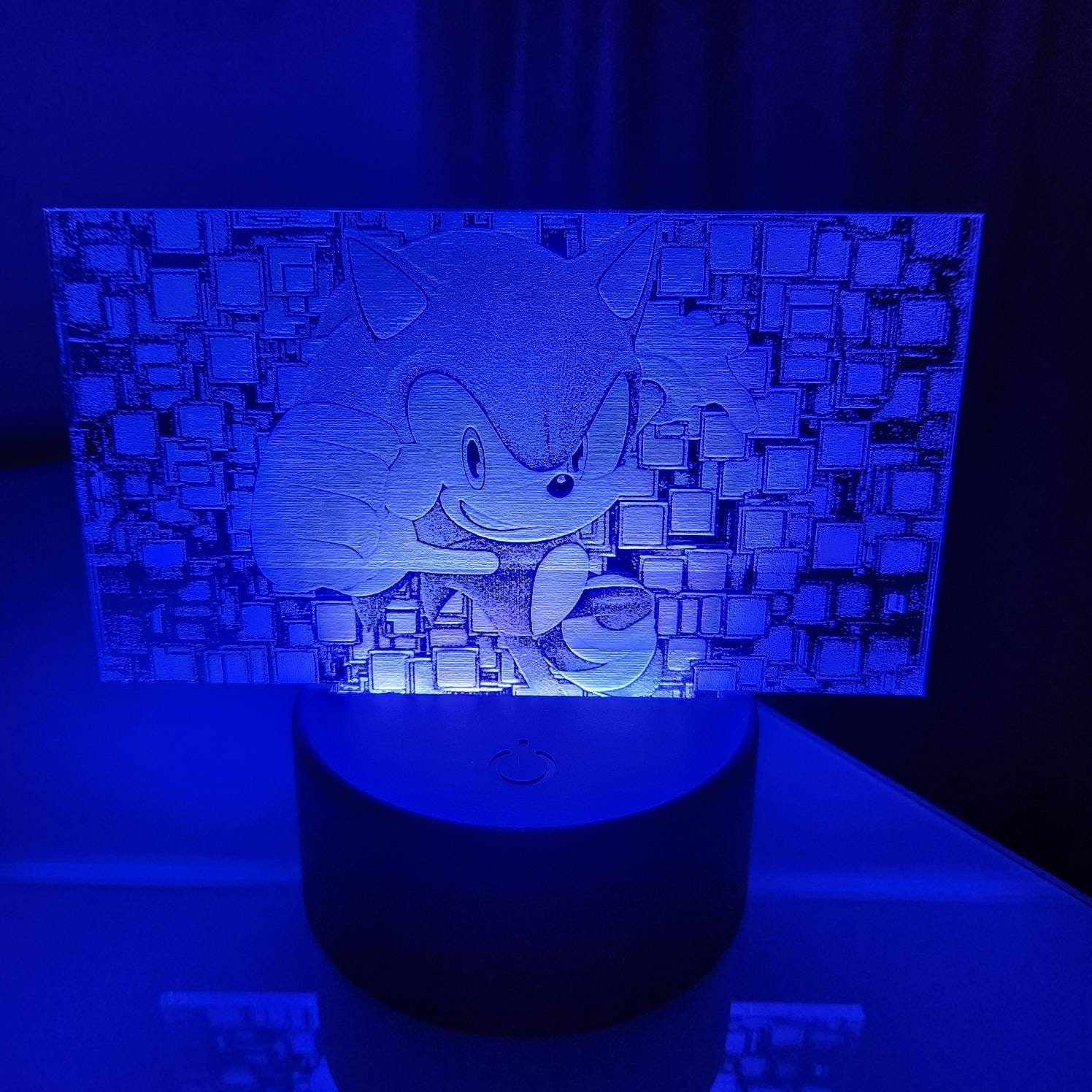 Sonic the Hedgehog Laser Engraved LED Light Color Changing - Etsy
