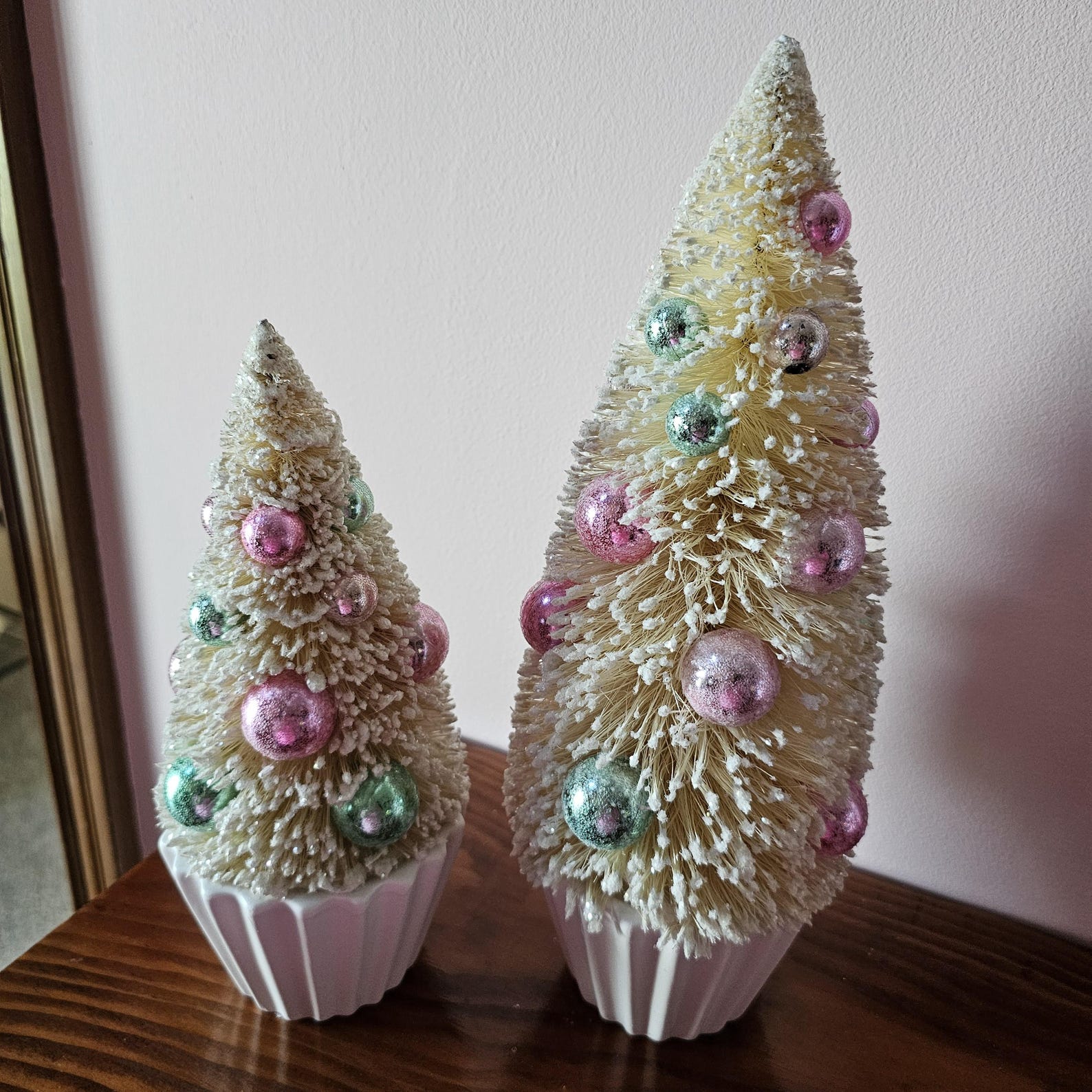 Pastel Cupcake Trees, Christmas Party Decor, Christmas Village Decor ...