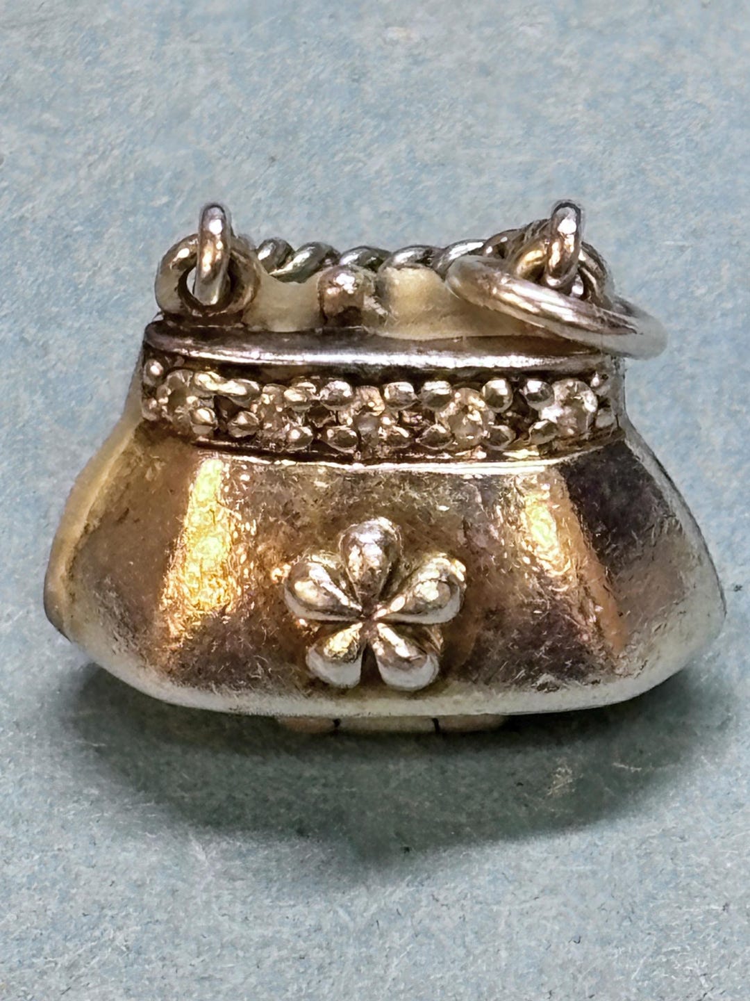 Vintage Ross Simons Sterling Silver CZ Handbag Locket Charm 2g - Etsy