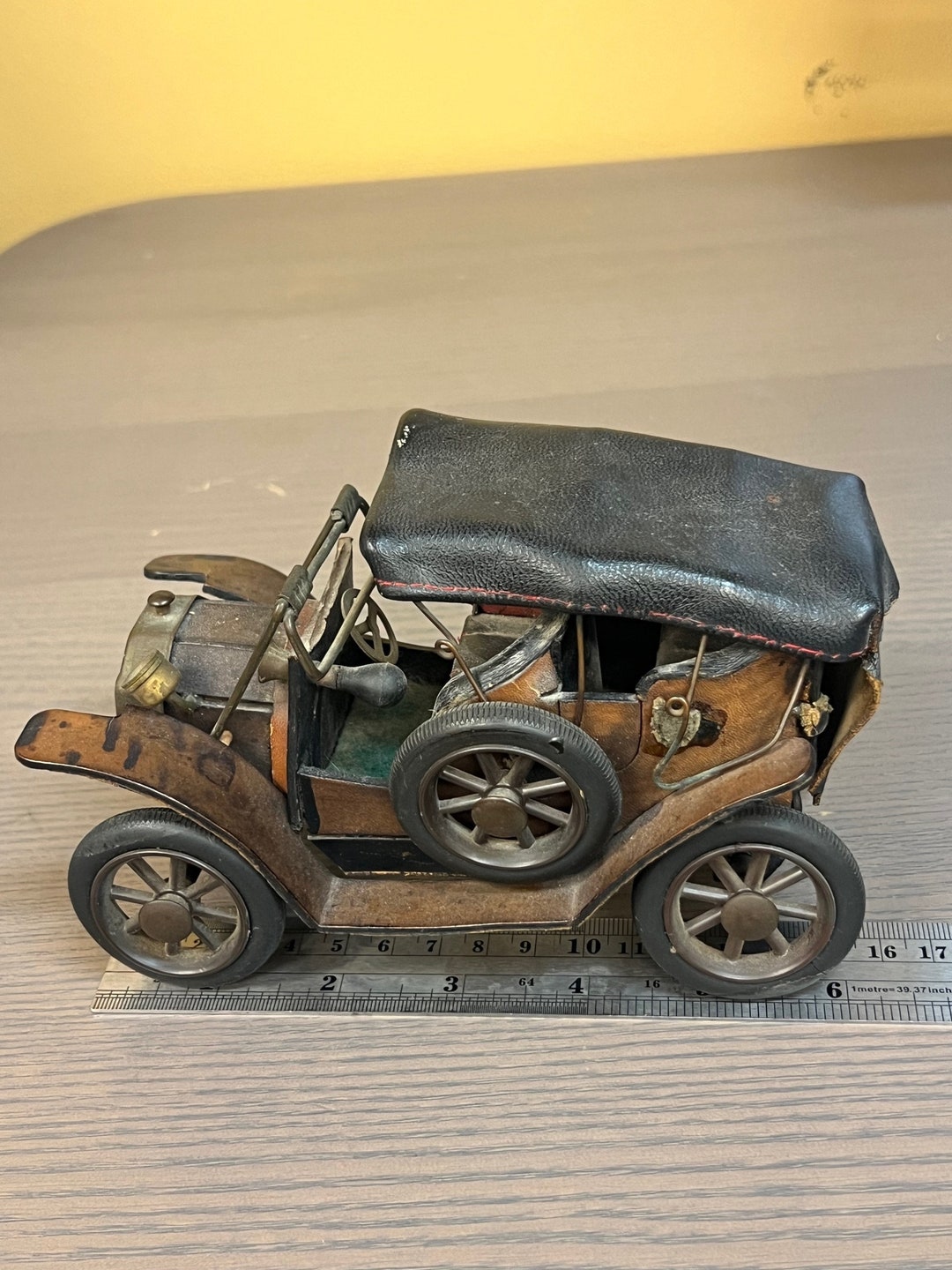 Antique Collectable Car Model Fiat 1912 With Lather Roof - Etsy