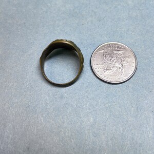 Original Historical WWII US Army Officer & Soldier Brass Ring 6.2g Size ...