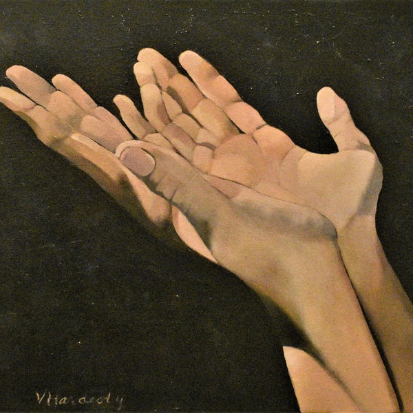 The Praying Hands Painting - Etsy