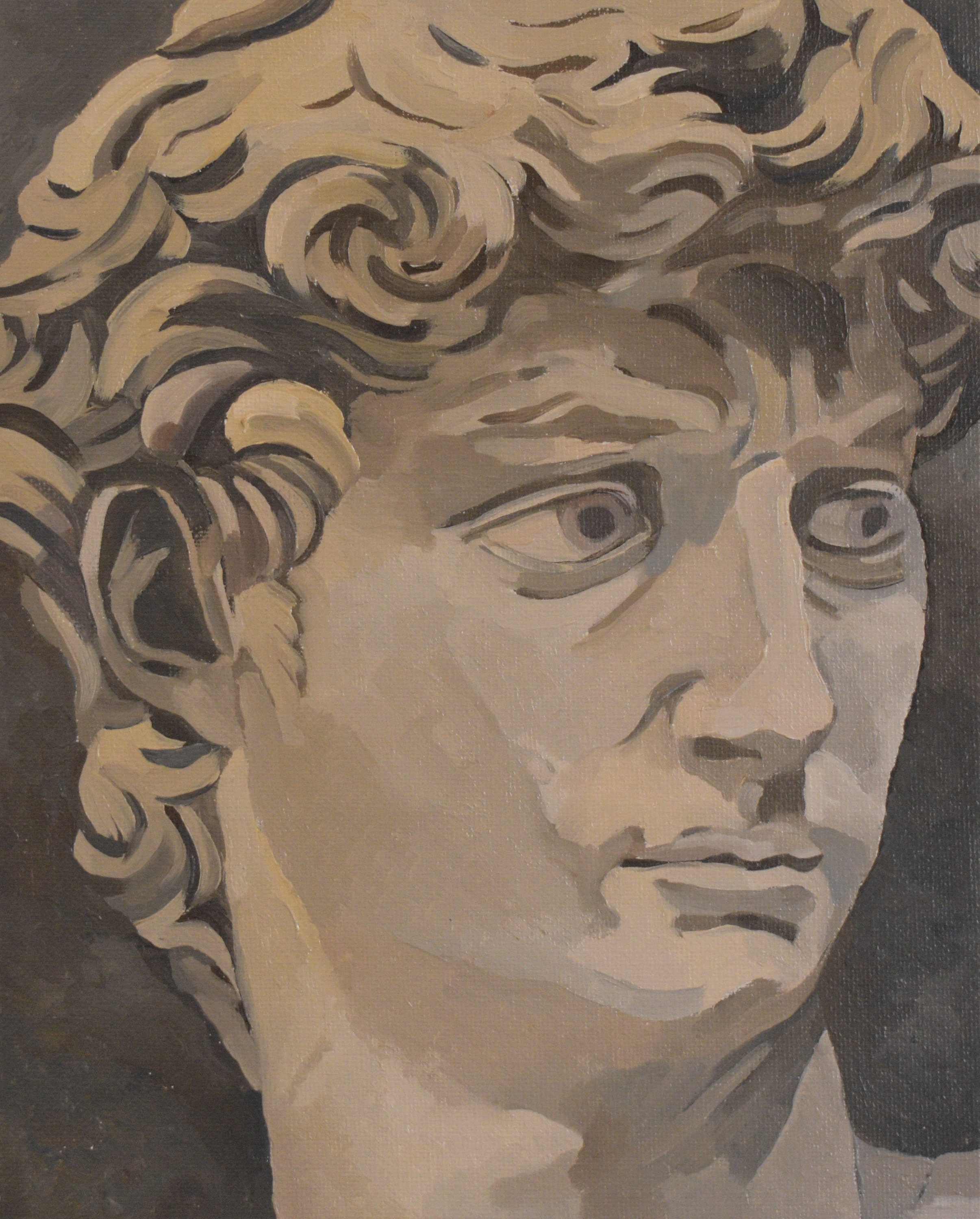 David statue original oil painting 8x10 statue and garden art | Etsy