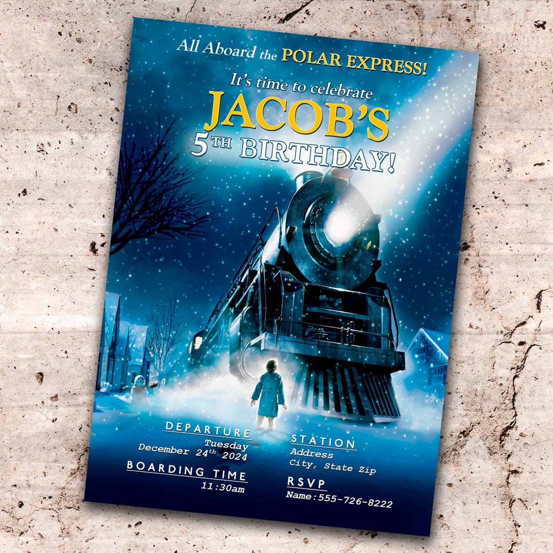 POLAR EXPRESS Party Invitation - Etsy