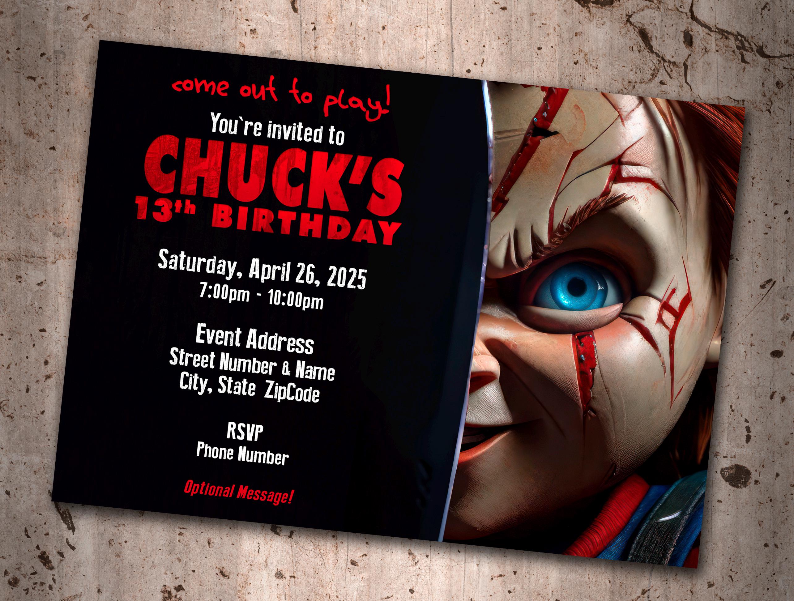 CHUCKY Party Invitation - Etsy
