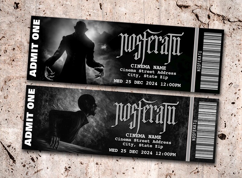 NOSFERATU Collectible Keepsake Tickets - Etsy