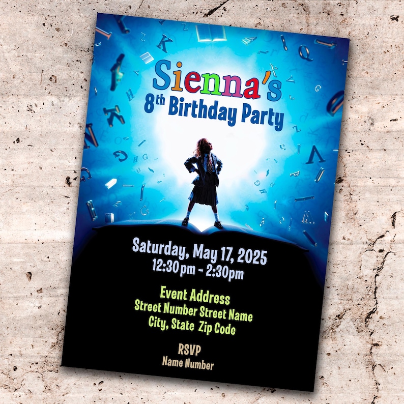 MATILDA Party Invitation - Etsy