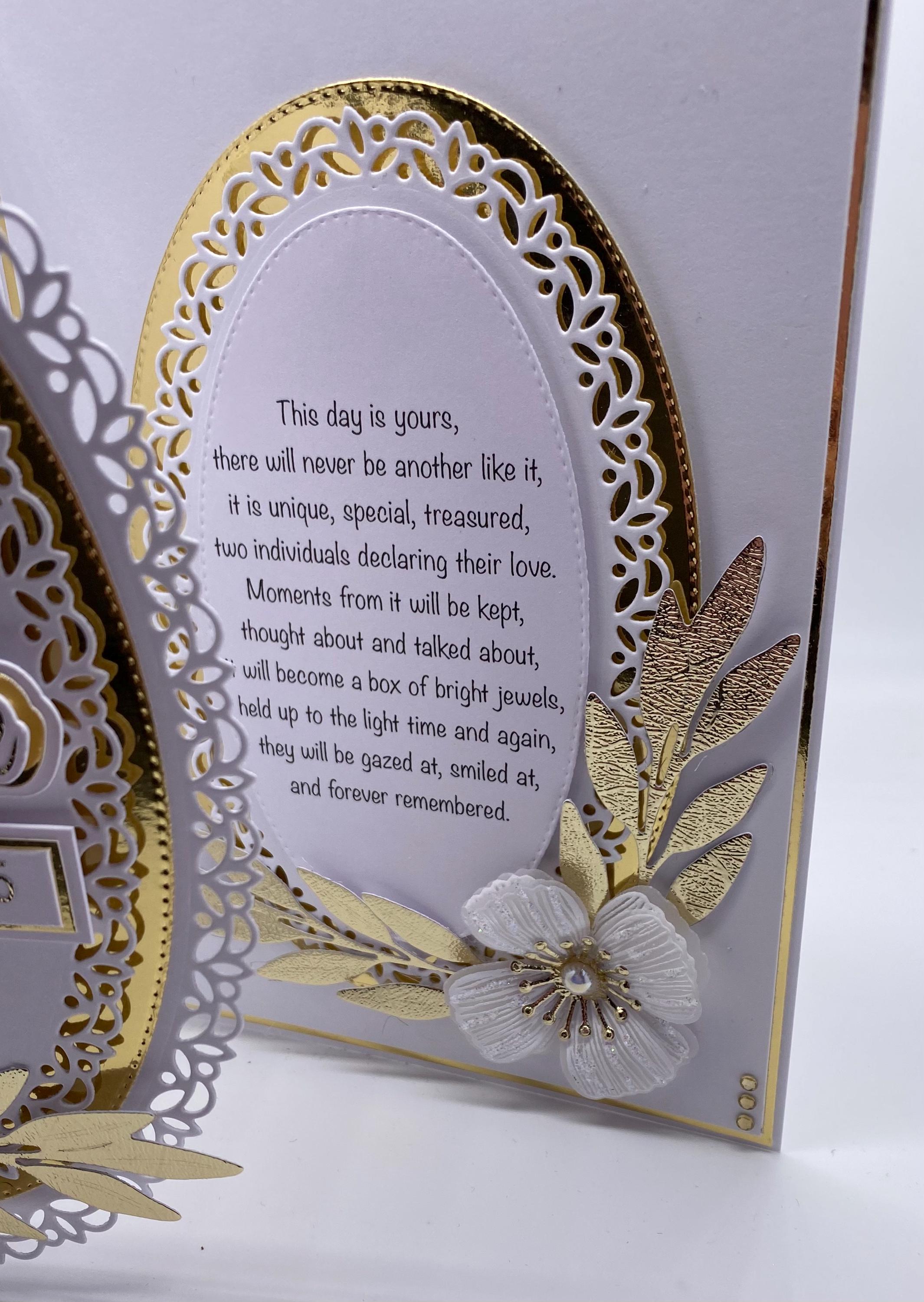 Personalised Luxury Wedding Card - in Gold and White - Etsy