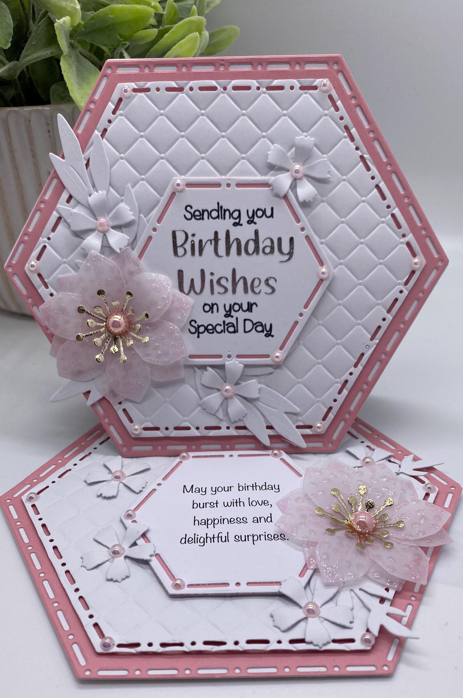 Personalised Hexagonal Luxury Birthday Card - Etsy