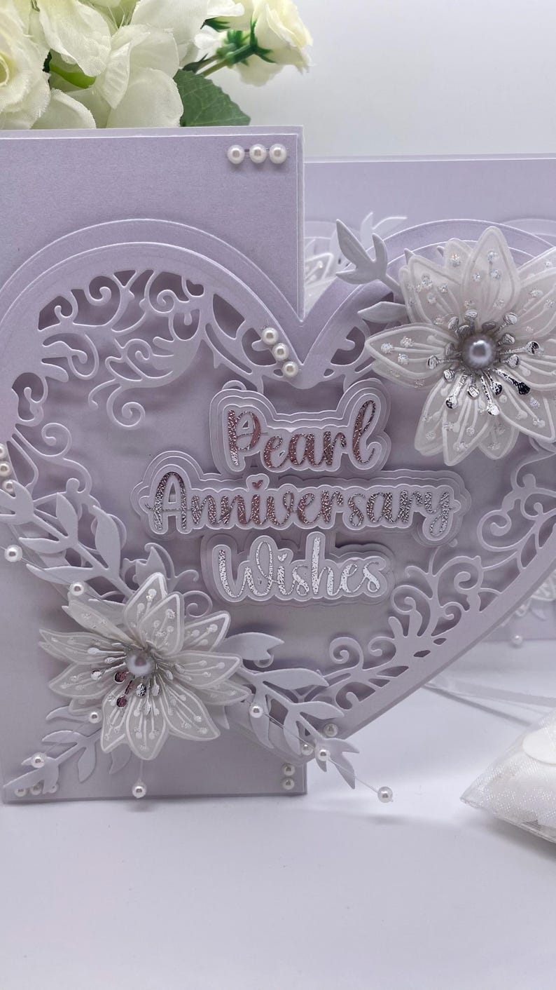 Personalised Luxury 30th Pearl Anniversary Card - Etsy