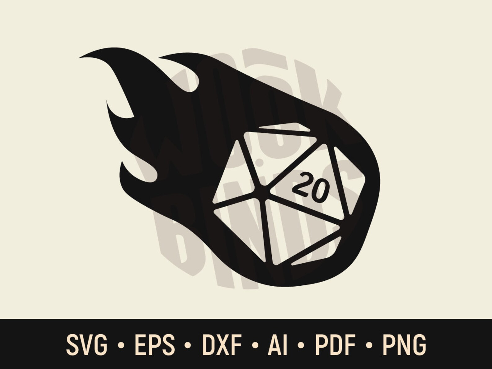 Burning D20 Dice SVG D&D Svg Vector Dnd D20 Dice RPG Cricut and ...