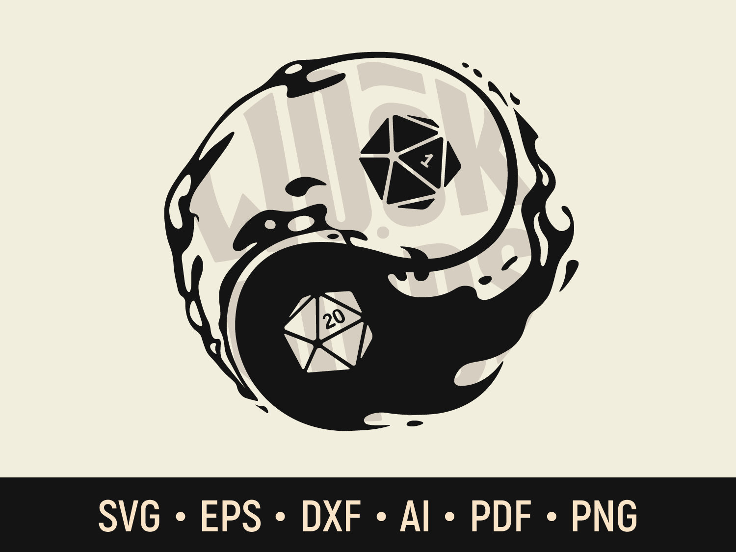 D&D Yin Yang D20 SVG Dungeons and Dragons Svg Dnd D20 Dice - Etsy UK
