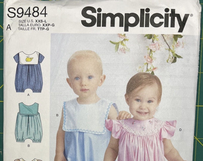 Uncut Simplicity Sewing Pattern S9484 Babies', Toddlers Rompers - Etsy
