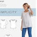 Uncut Simplicity 9107 Loose Fit Pullover Top T-shirt Tunic XS-XXL ...