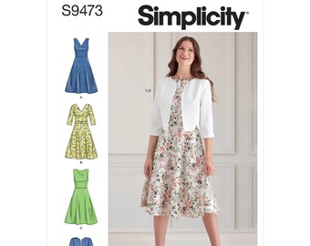 Simplicity Sewing Pattern S9473 Misses Dresses and Jacket - Etsy