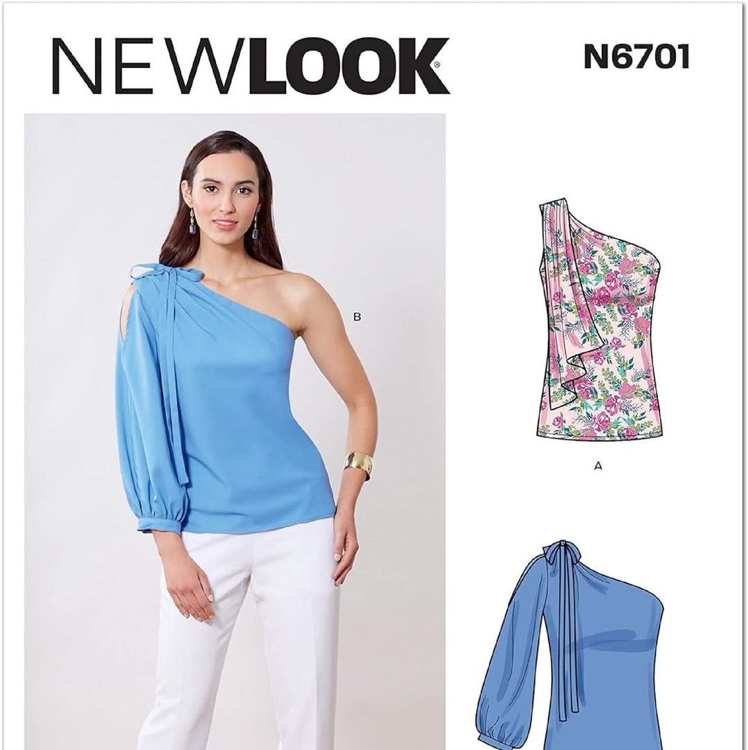 Uncut Look UN6701A Misses' One-shoulder Top Sewing Pattern Kit, Code ...