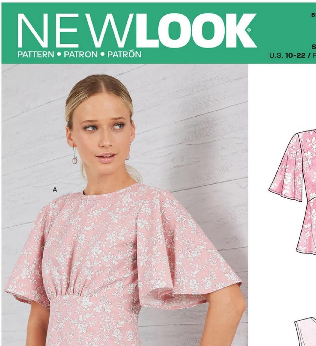 New Look N6656 Sewing Pattern for Misses Top With Optional Back Opening ...