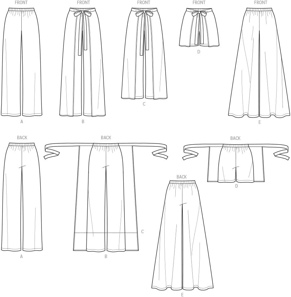 Uncut Simplicity Pattern 8134 Pants and Skirt Sewing Pattern Easy-to ...