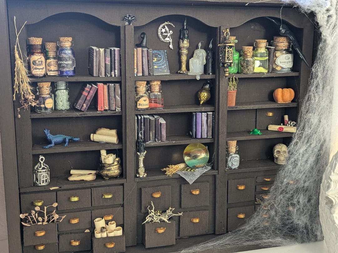 Miniature Shelf Witch, Pharmacy, Magic Potion, Apothecary, - Etsy