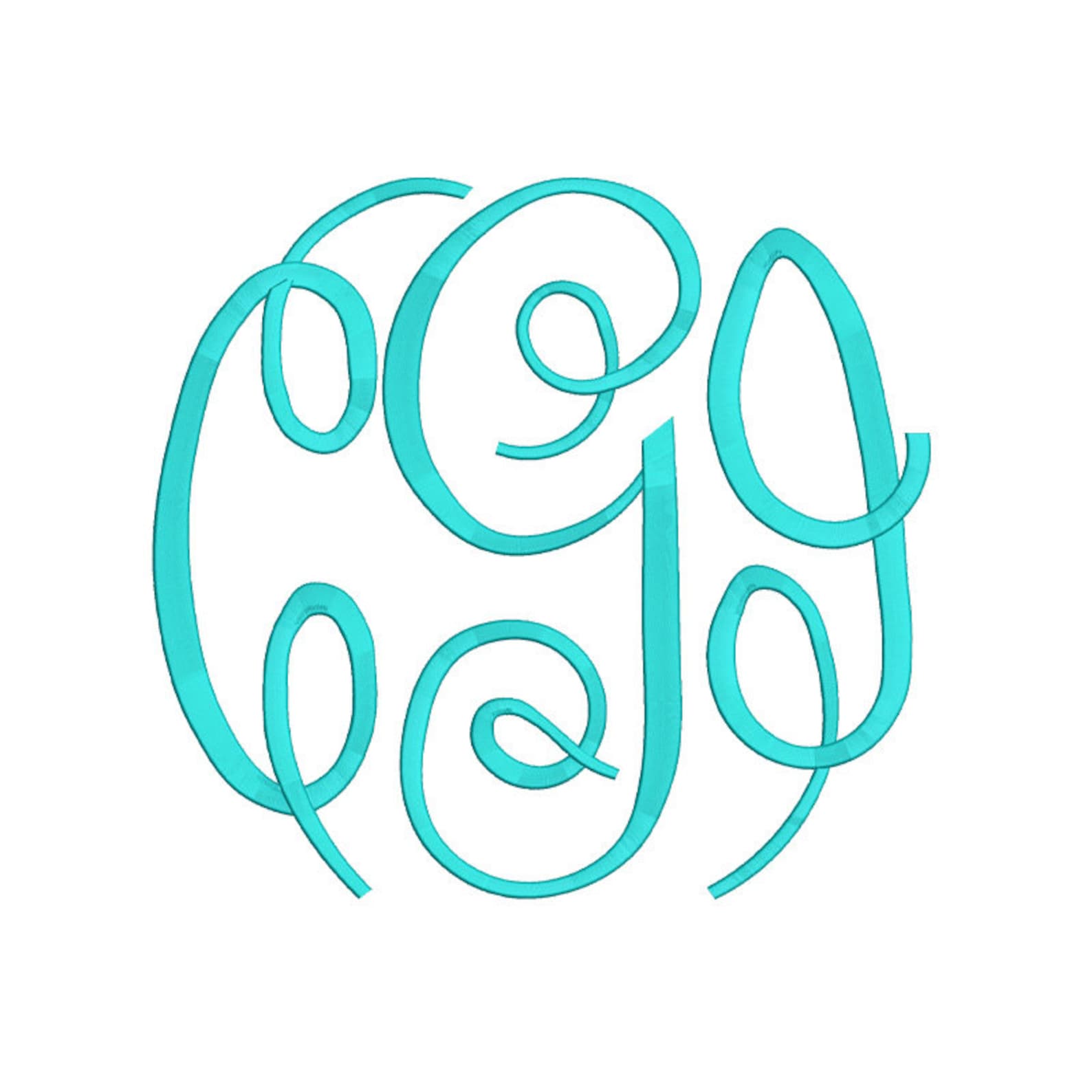Fancy Monogram Embroidery Font 3 Size Font Machine Embroidery - Etsy