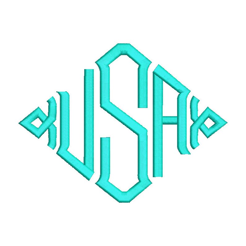 Point Monogram Embroidery Font 3 Size Font Machine Embroidery | Etsy