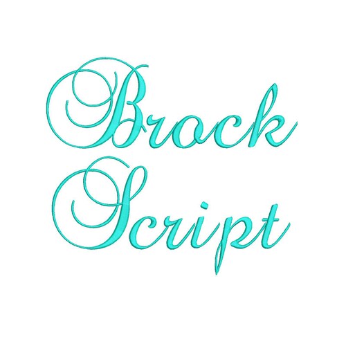 Brock Script Machine Embroidery Font Monogram Alphabet 3 - Etsy