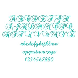 Brock Script Embroidery Font 3 Size Font Machine Embroidery Font ...