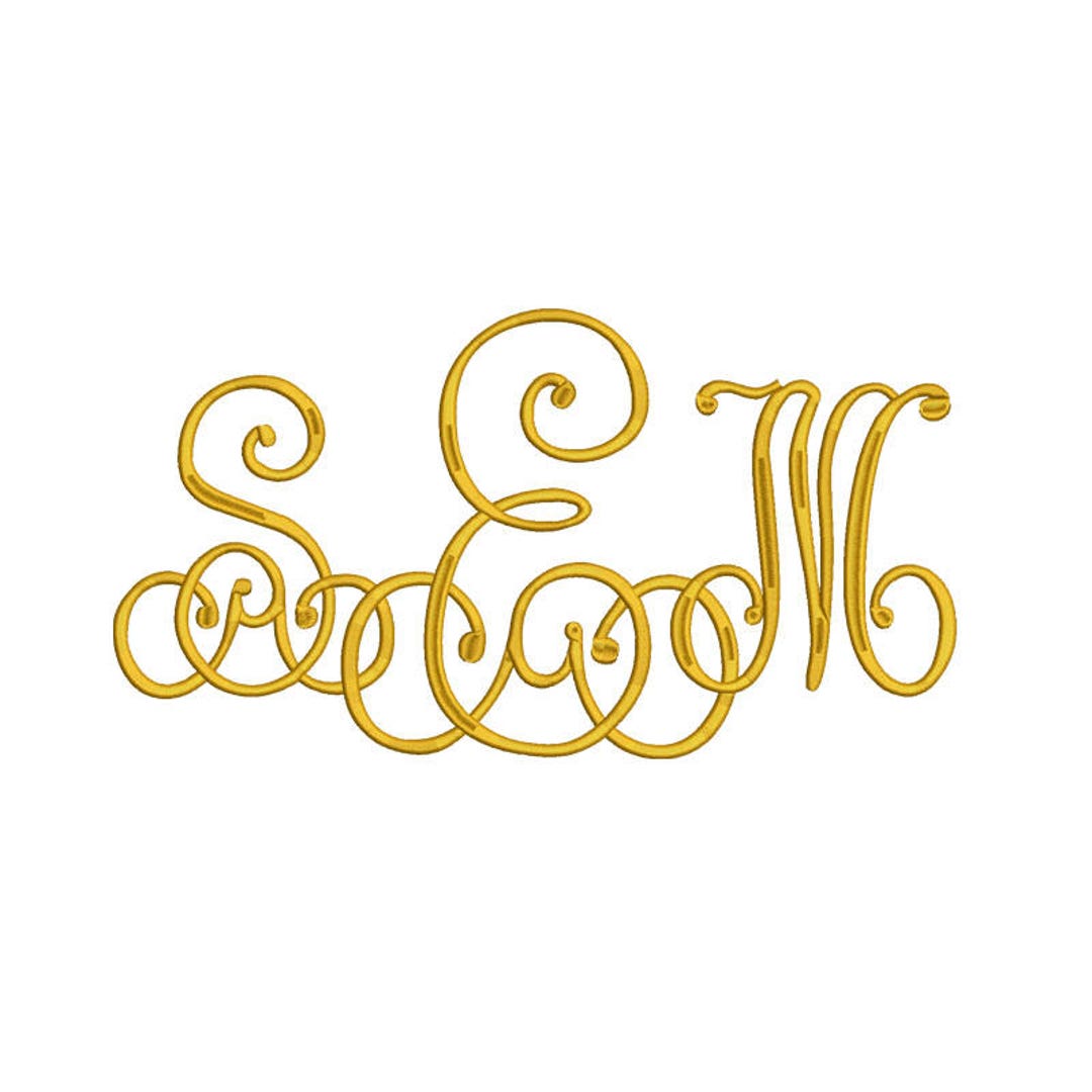 Lace Monogram Large Embroidery Font 3 Size Font Machine Embroidery Font ...