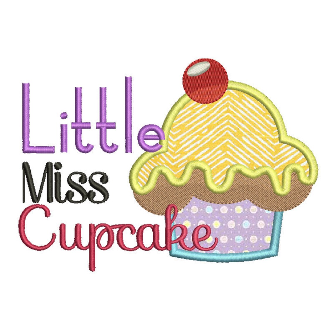 Little Miss Cupcake Applique Embroidery Designs 4x4 5x7 6x10 - Etsy