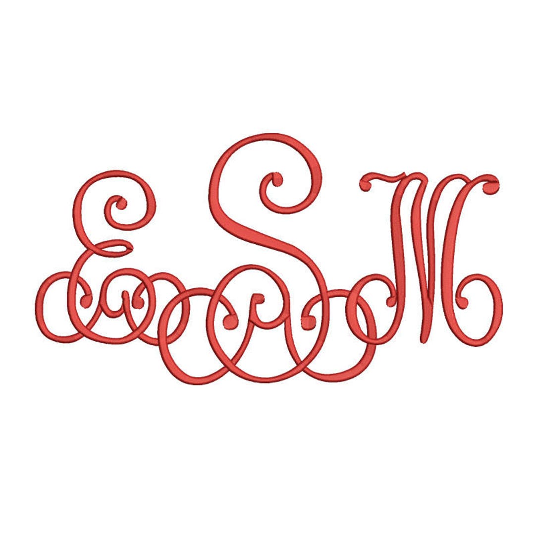 Lace Monogram Embroidery Font 4 Size Font Machine Embroidery Font ...