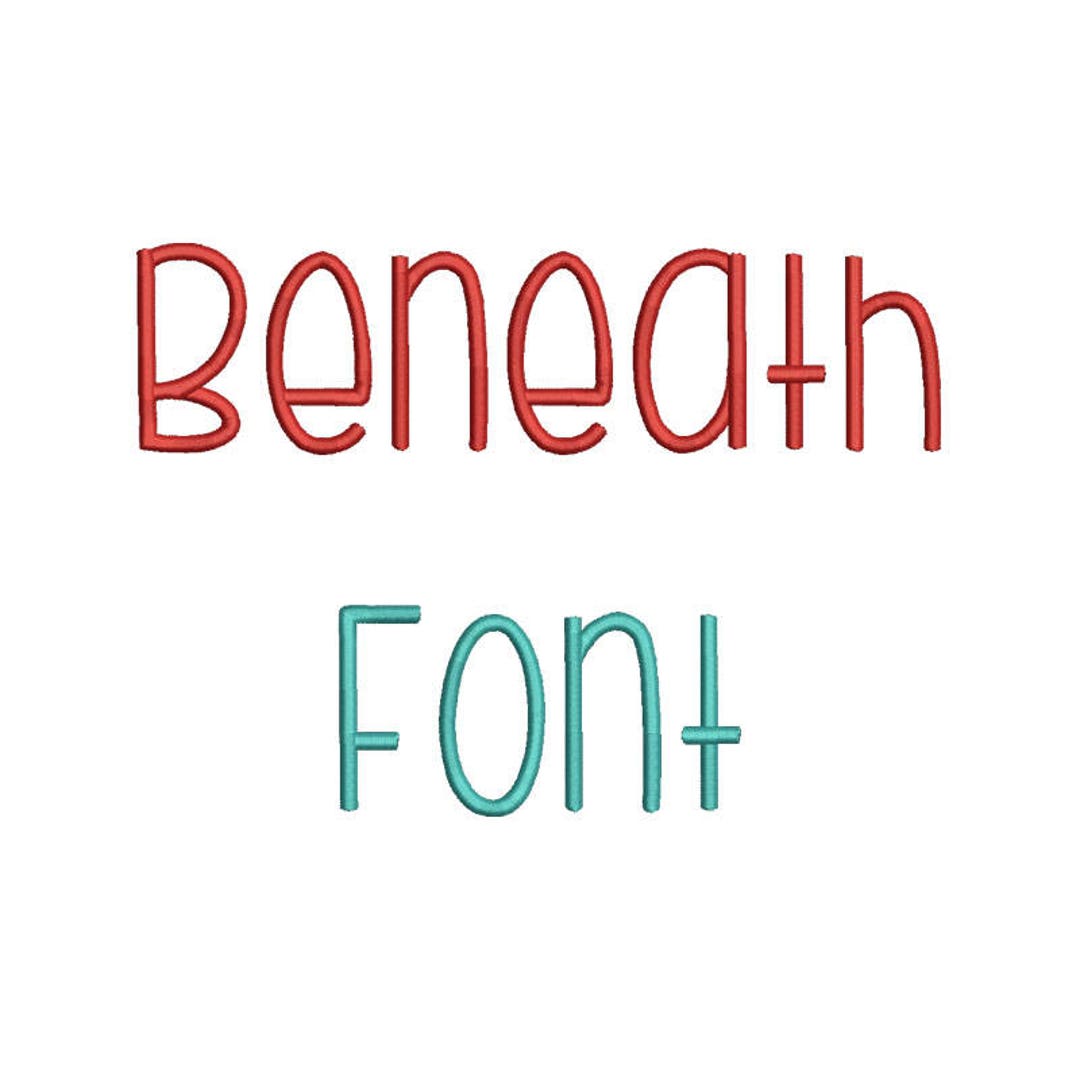 Beneath Embroidery Font 6 Size Font Machine Embroidery Font Instant ...