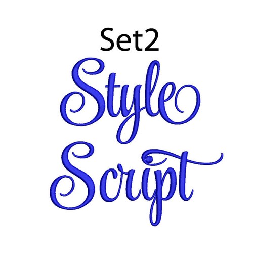 Fancy Script Machine Embroidery Font BX Sizes - Etsy