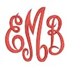Carson Monogram Embroidery Font 5 Size Font Machine Embroidery Font ...