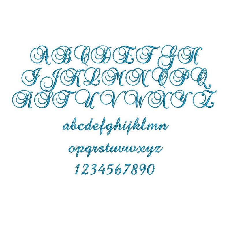 Brock Script Large Embroidery Font 3 Size Font Machine Embroidery Font ...